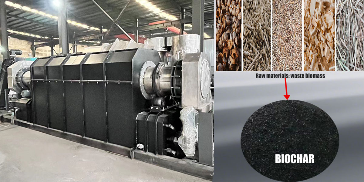 Carbonization Machine for Solution to Biomass Waste