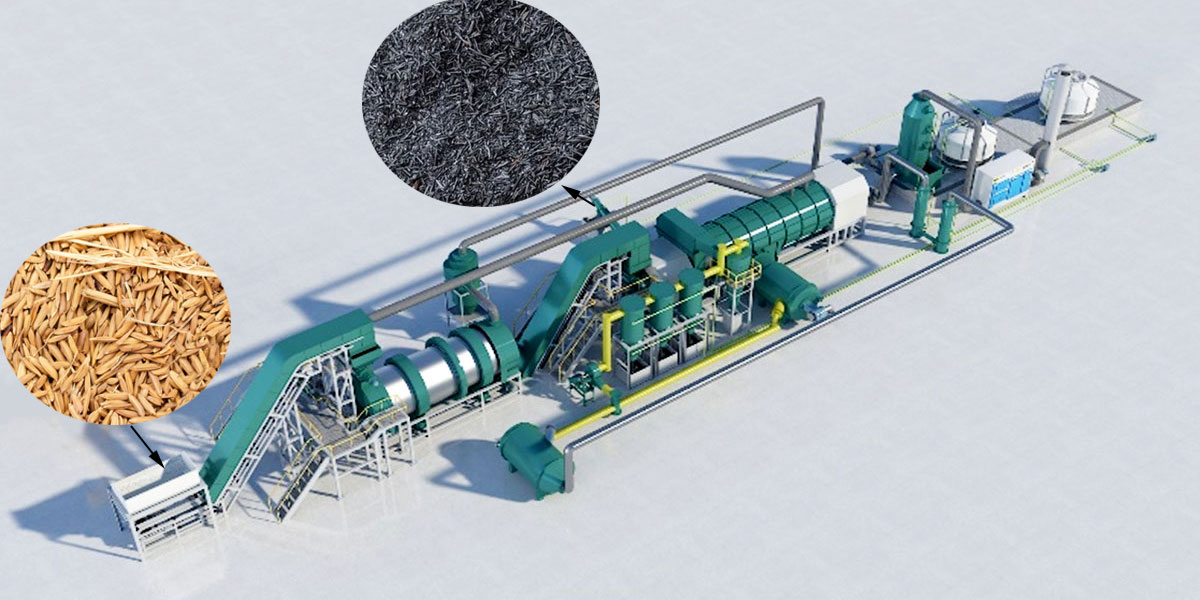 Rice Husk Biochar Production Process