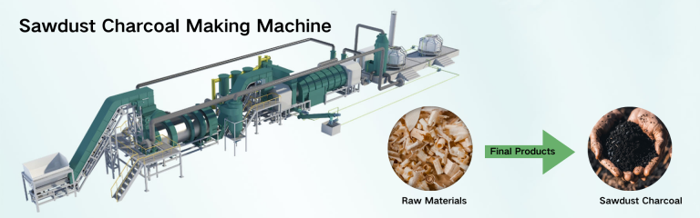 Sawdust Pyrolysis Machine for Biochar Production